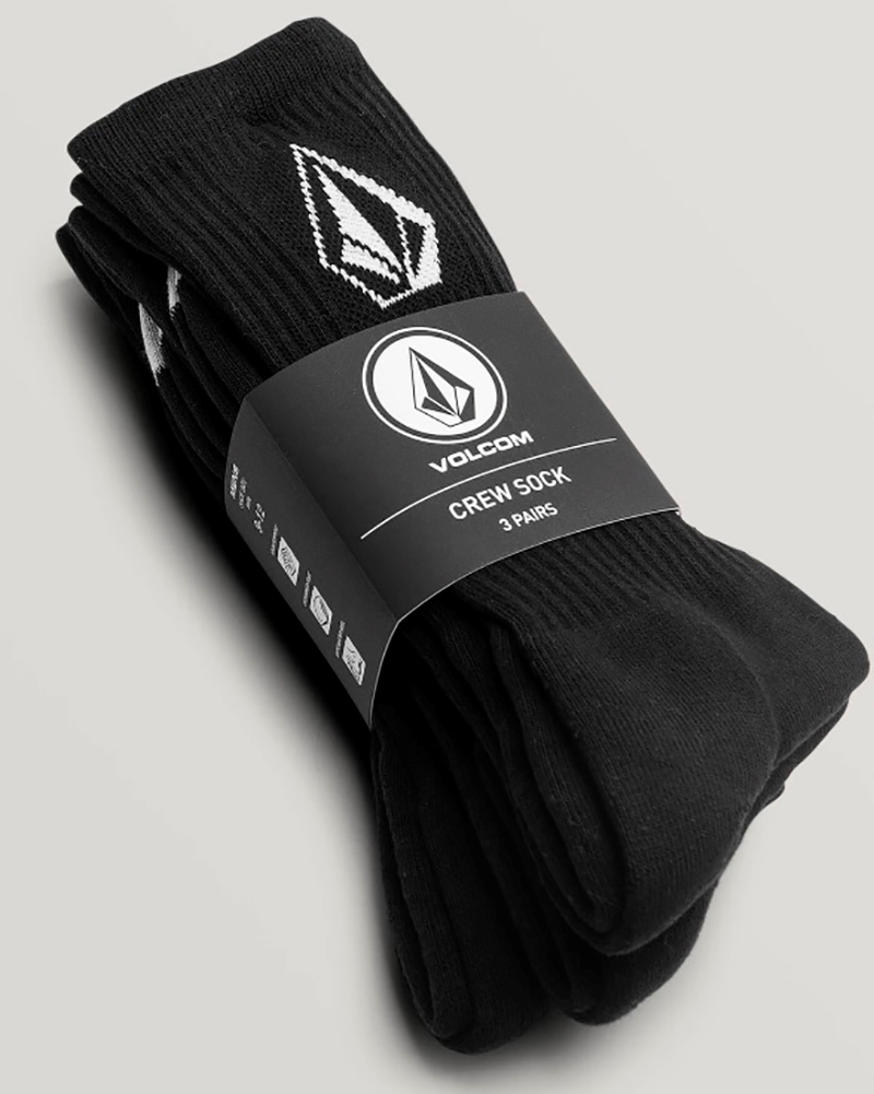 Volcom Socks 3-Pack Full Stone Black