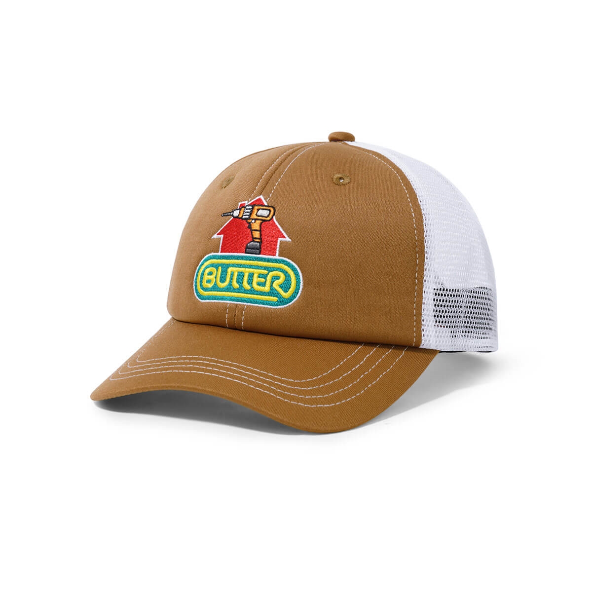 Butter Goods Cap Drill Trucker Brown