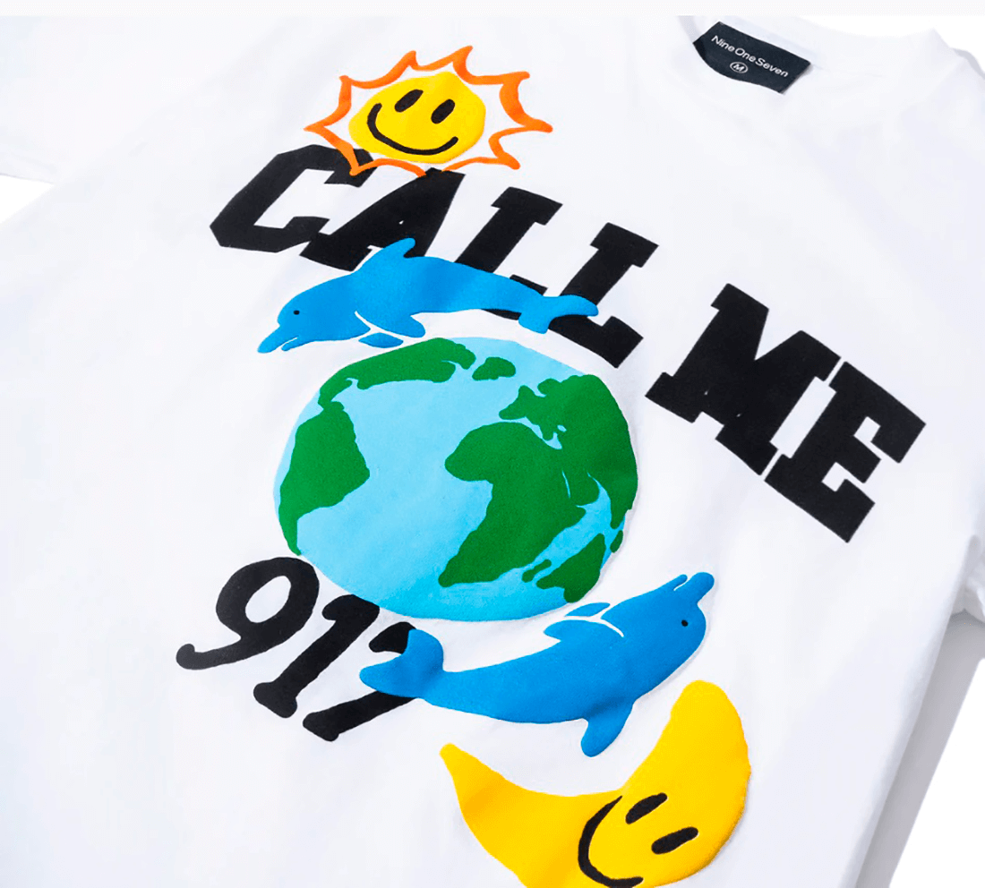 Call Me 917 T-shirt Call me world White