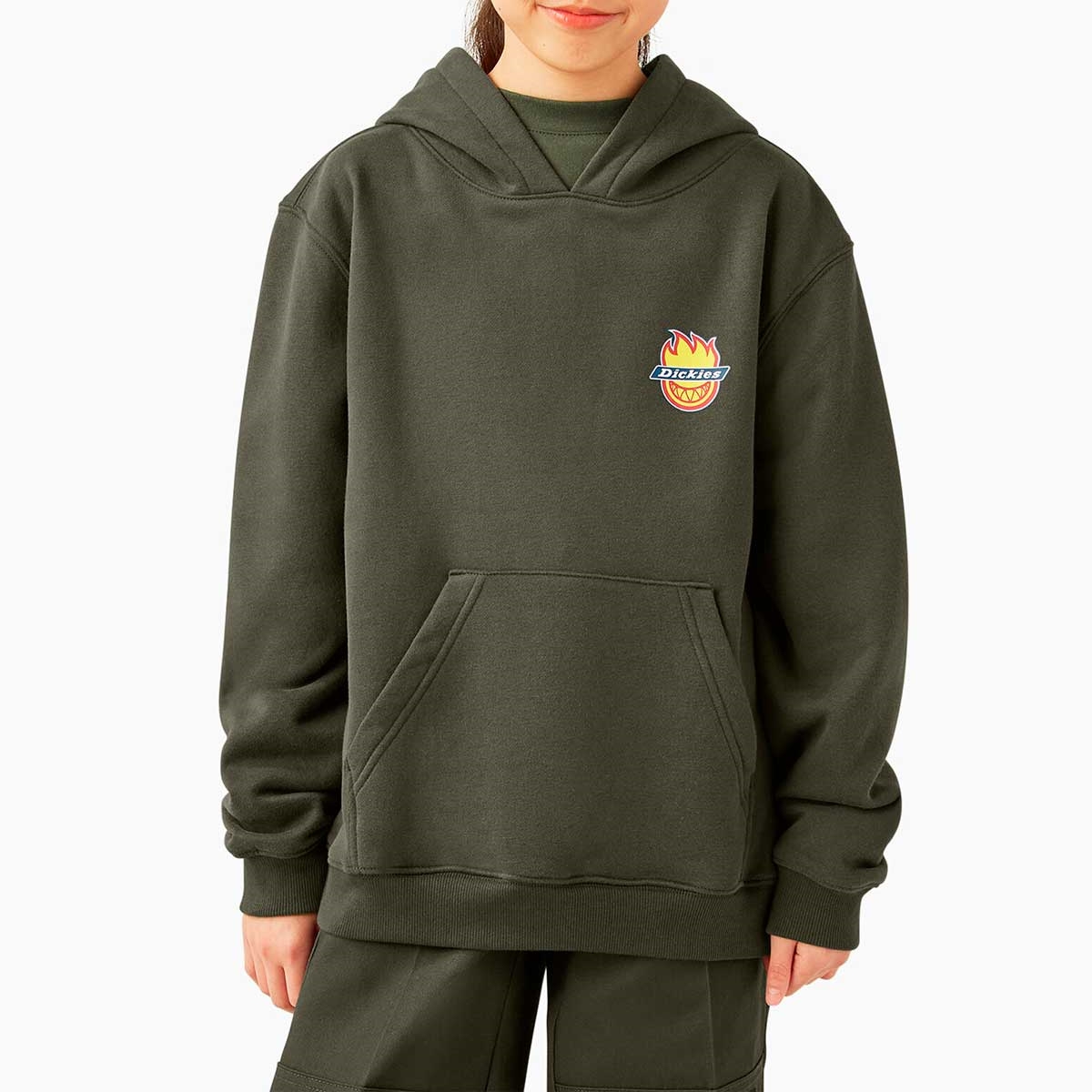 Dickies x Spitfire junior Hoodie l/s Olive Green