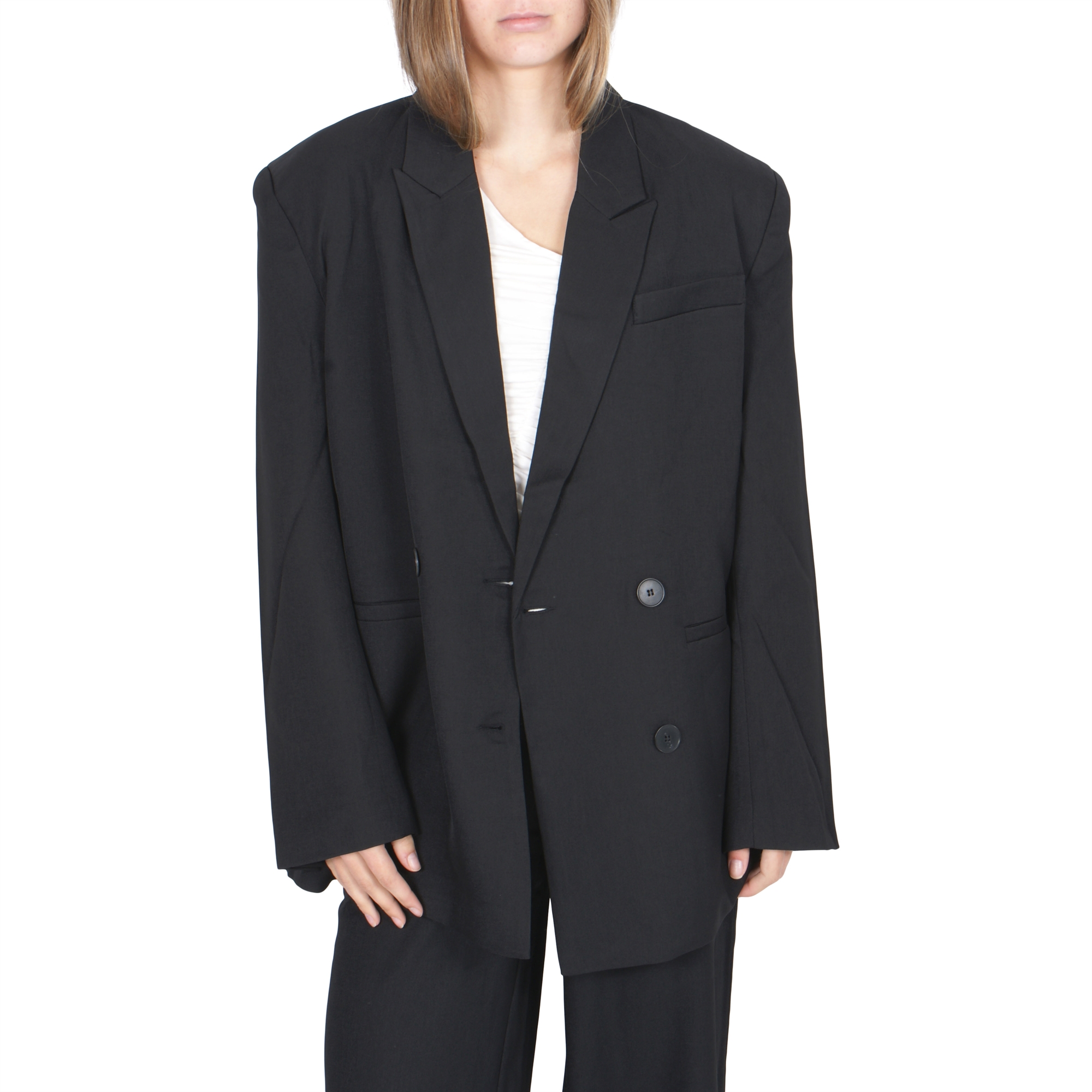 NA-KD Blazer Drop Shoulder Black